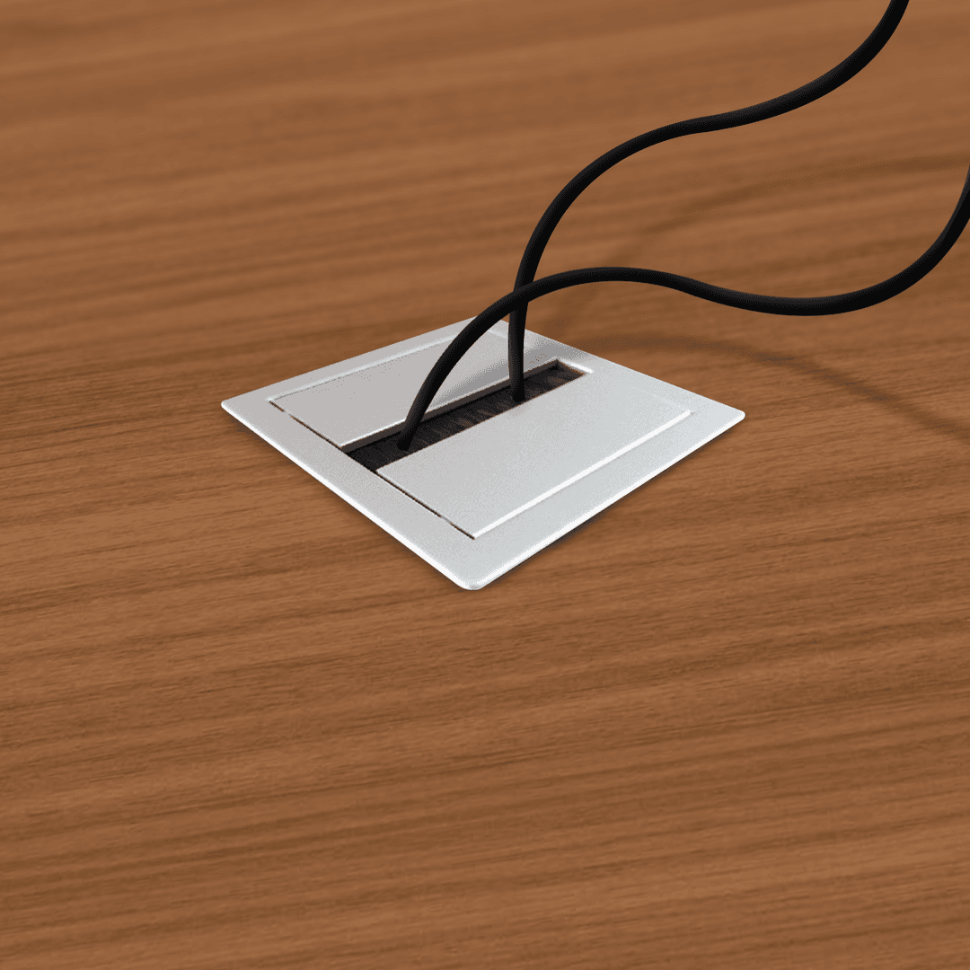 Passa Cabo Fio 74 X 74 Mm Quadrado Anodizado - Hafele - Mark Ferragens